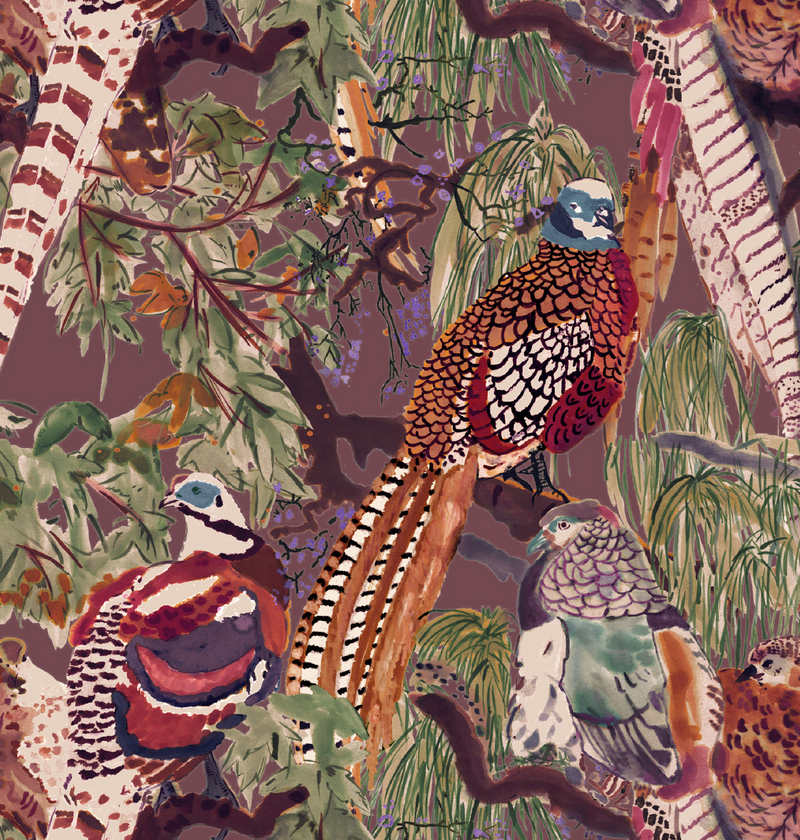 Game Birds Wallpaper - Urban American Dry Goods Co.